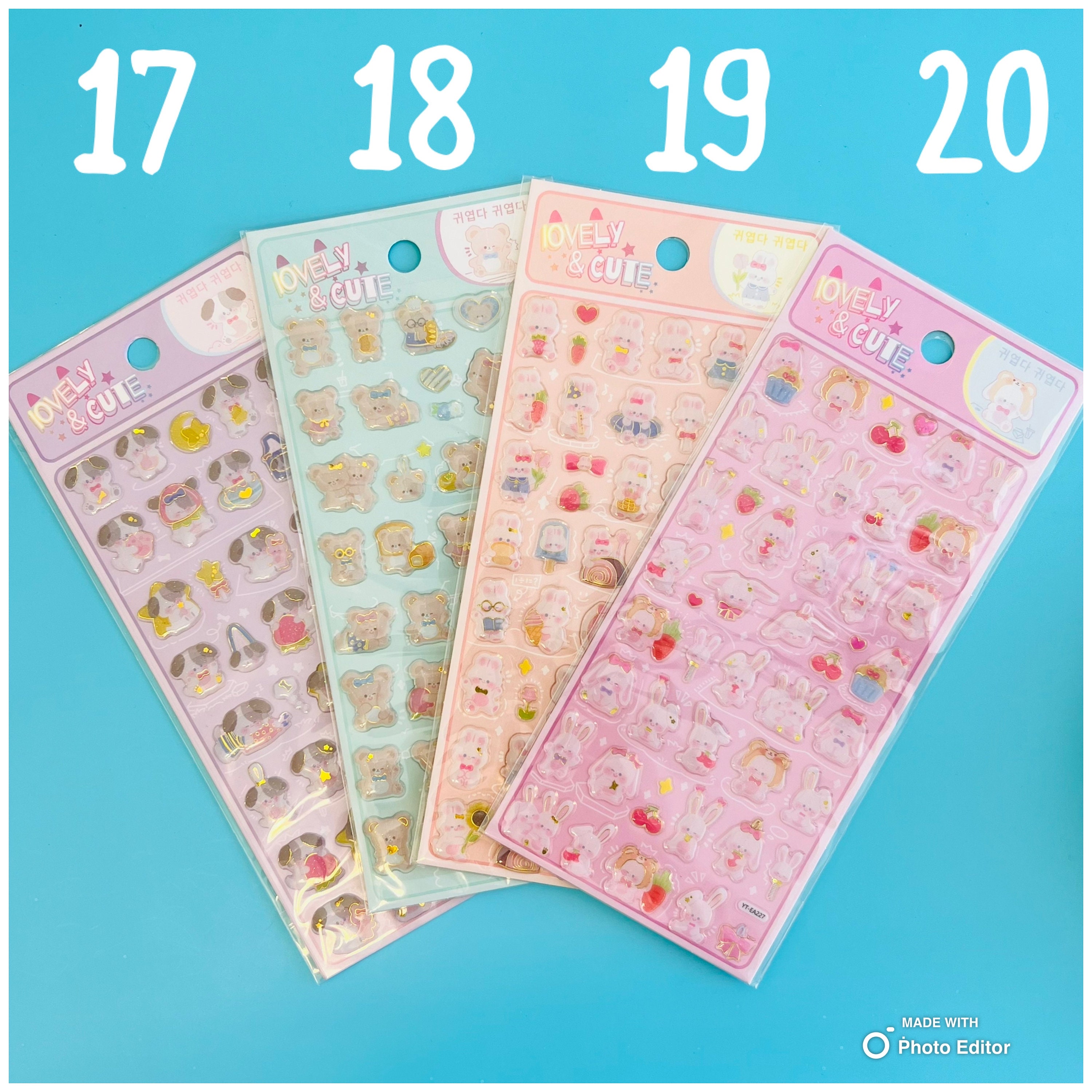 3D Puffy Sticker Sheet, Deco Stickers, Kawaii Stickers - Etsy