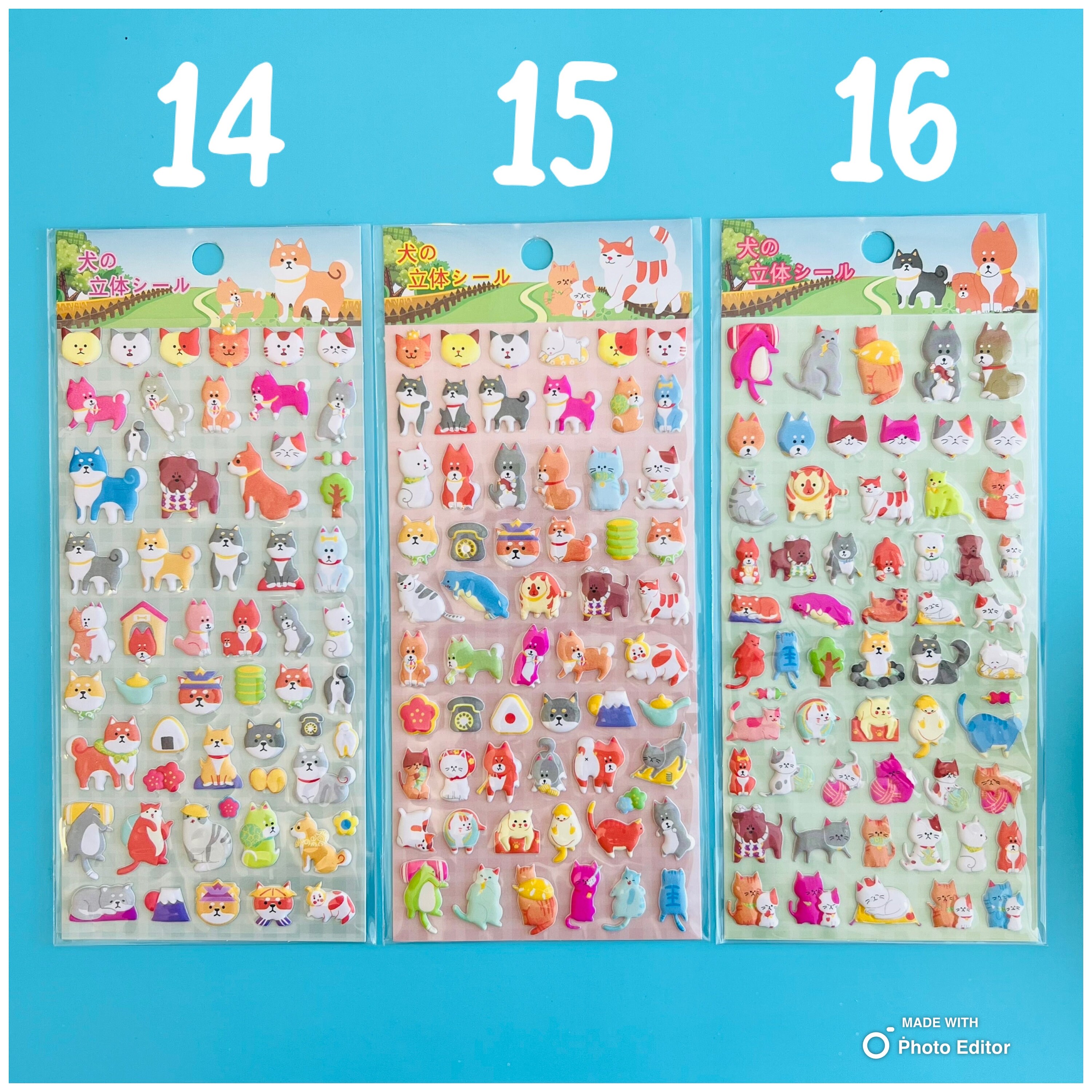 3D Puffy Sticker Sheet, Deco Stickers, Kawaii Stickers - Etsy