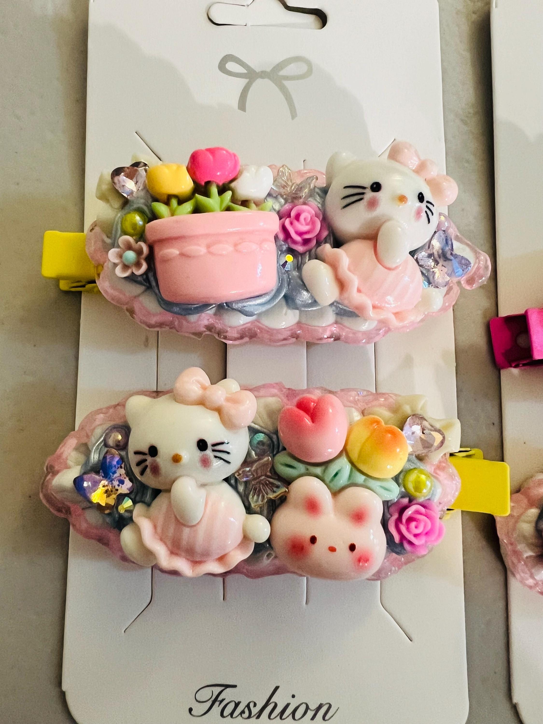 Kawaii Hair Clips, Decoden Custom Hair Clips, Handmade Hair Clips ...