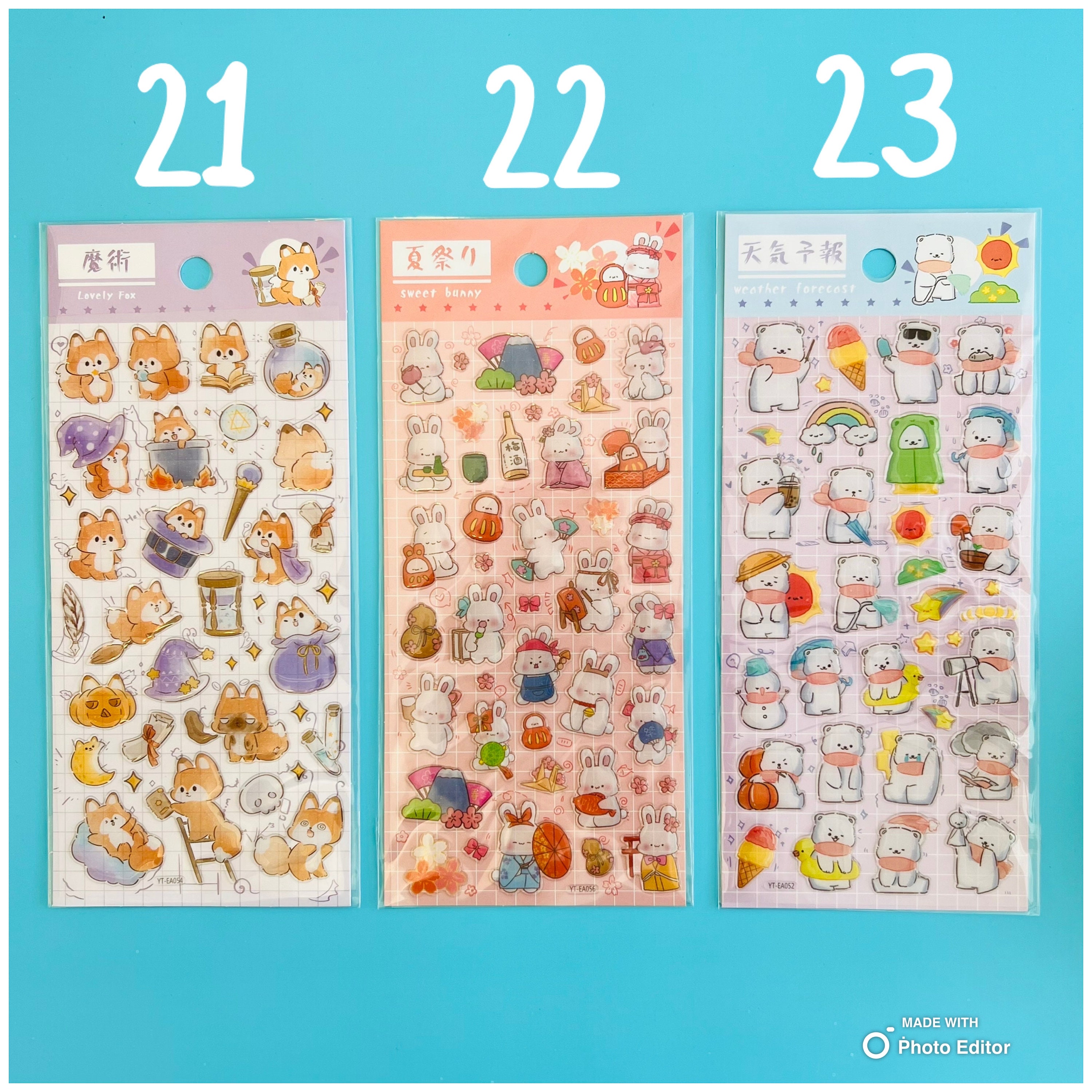 3D Puffy Sticker Sheet, Deco Stickers, Kawaii Stickers - Etsy