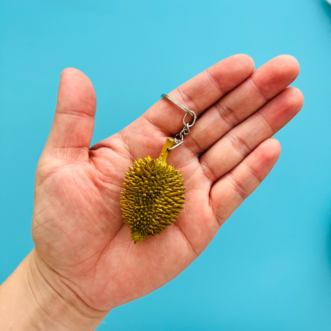 Real Durian Keychain, Fruit Keychain, Funny Keychain, Durian Keychain ...