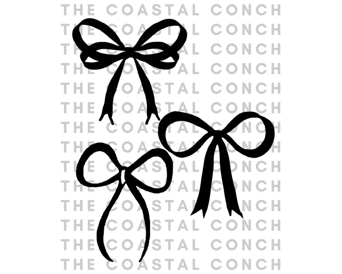 Coquette Bow Clipart- 20 Transparent Background PNG Commercial Use ...
