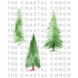 Watercolor Christmas Tree Clipart- 25 Transparent Background PNG ...