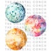 Watercolor Disco Ball Clipart- 20 Transparent Background PNG Commercial ...