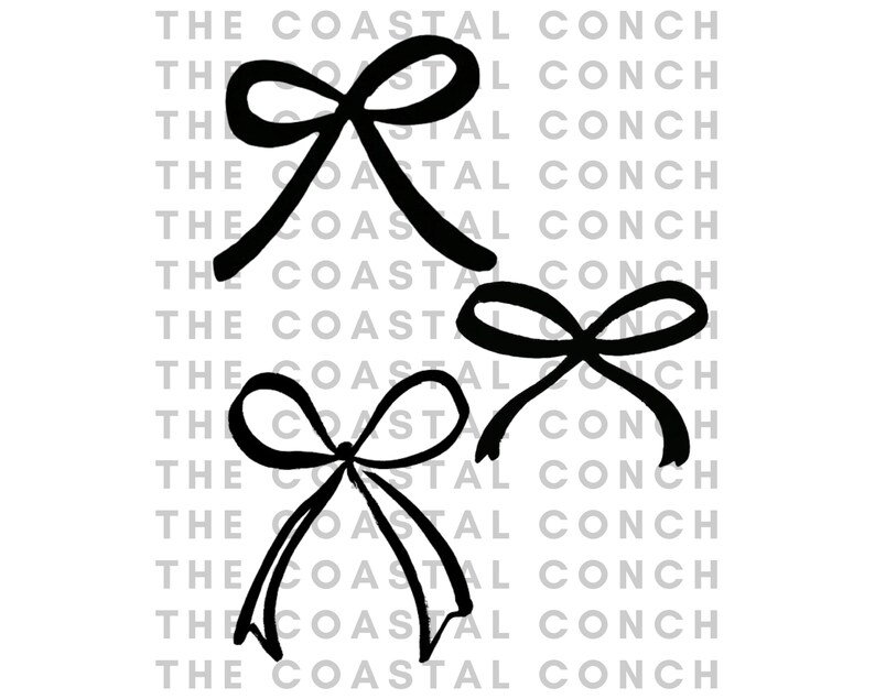 Coquette Bow Clipart- 20 Transparent Background PNG Commercial Use ...