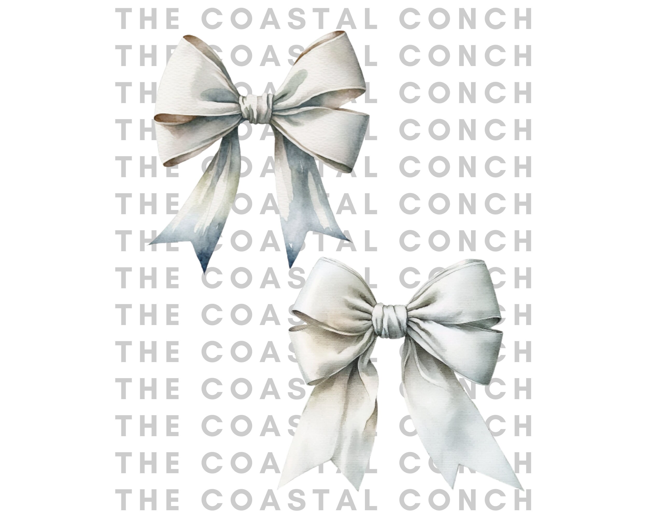 Bridal Watercolor Bow Clipart- 20 Transparent Background PNG Commercial ...