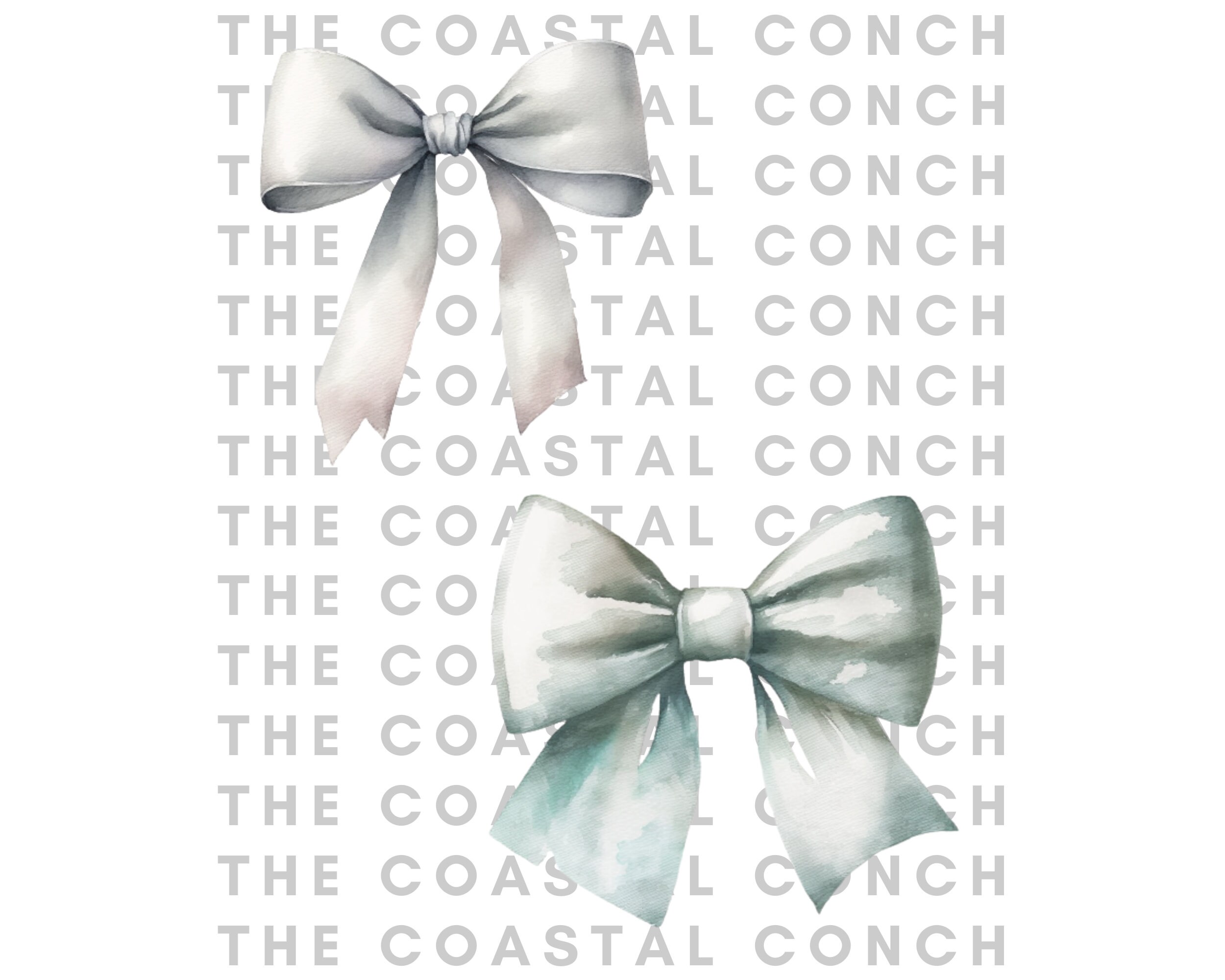 Bridal Watercolor Bow Clipart 20 Transparent Background PNG Commercial ...