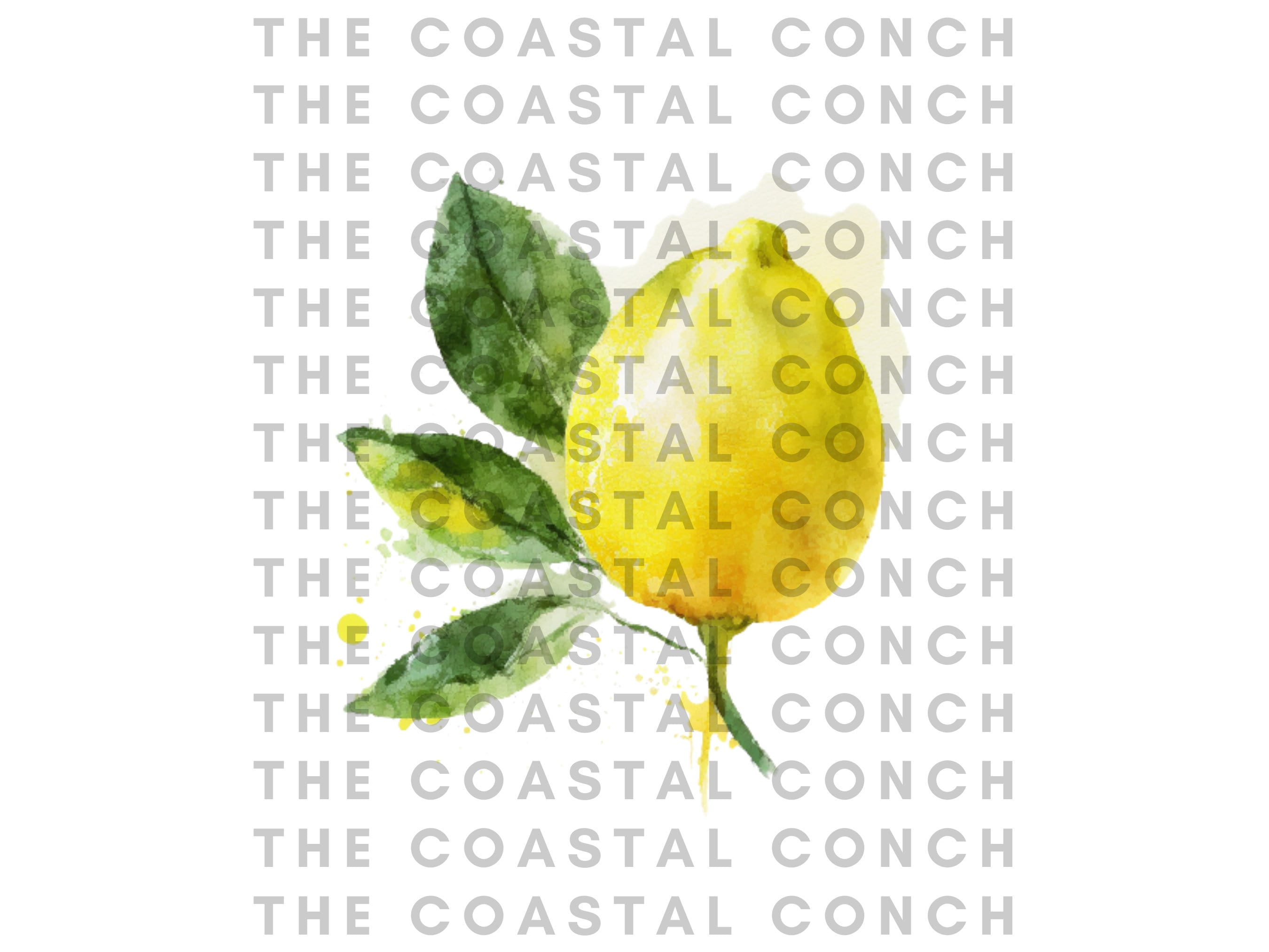 Watercolor Lemon Clipart- 10 Transparent Background PNG Commercial Use ...