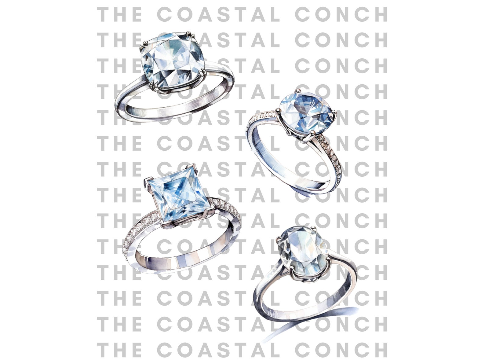 Watercolor Engagement Ring Clipart- 20 Transparent Background PNG ... Watercolor Engagement Ring Clipart- 20 Transparent Background PNG ...