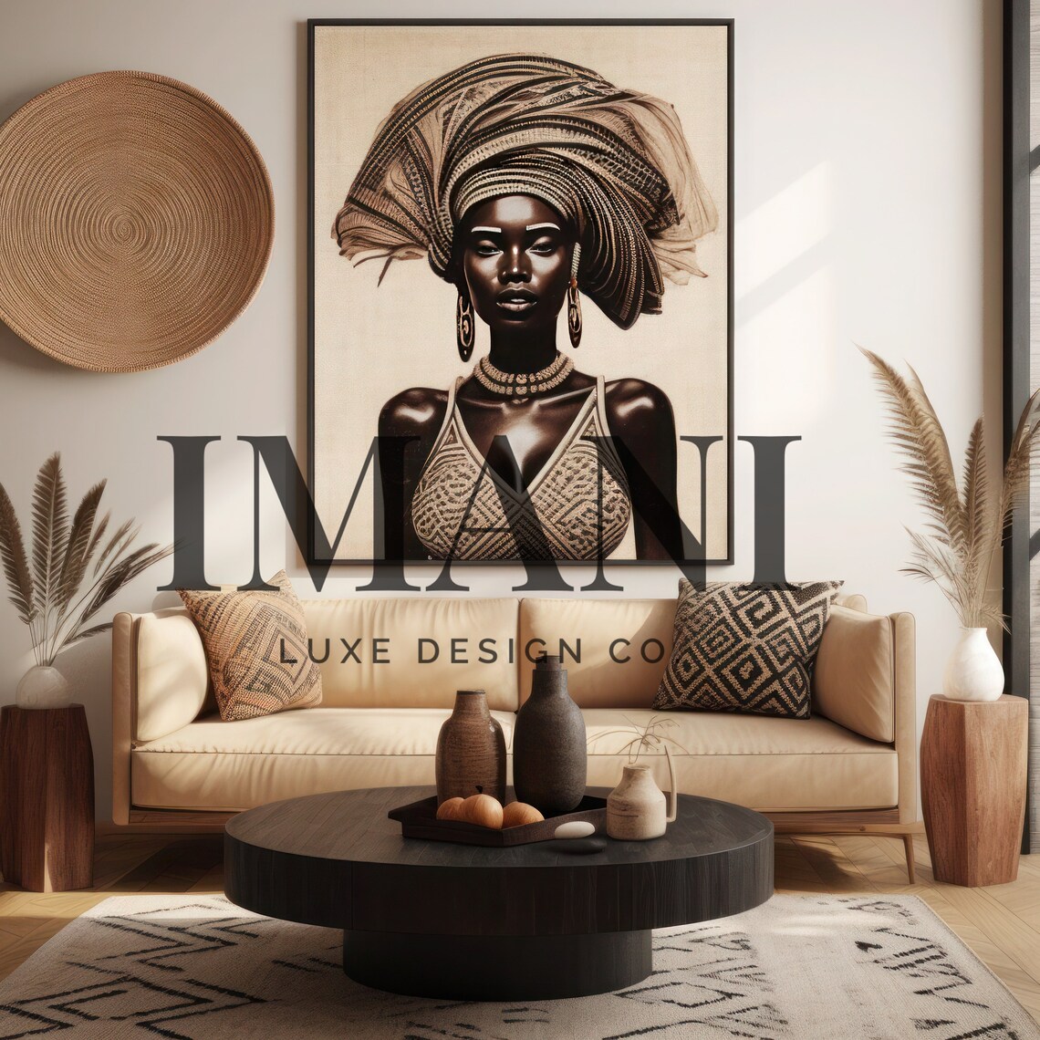 Ethnic African Wall Art - Modern African American Art - Afro Bohemian ...