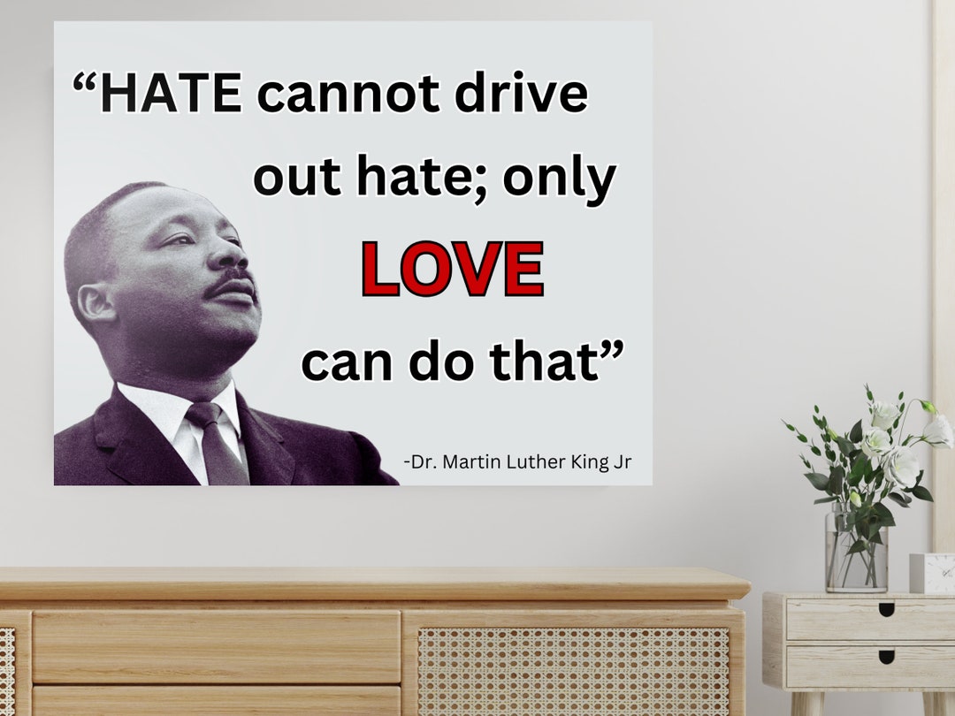 Martin Luther King Jr Quote Poster MLK Black History Month Poster Civil ...
