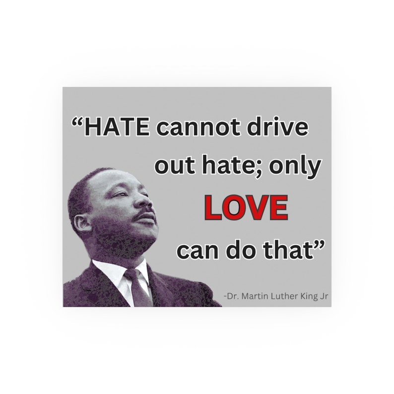 Martin Luther King Jr Quote Poster MLK Black History Month Poster Civil ...
