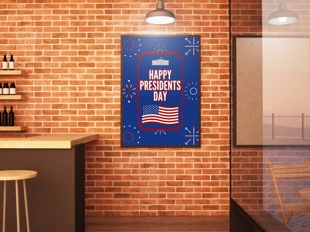 Happy Presidents Day Digital Poster; Print-ready; Printable Sign; USA ...