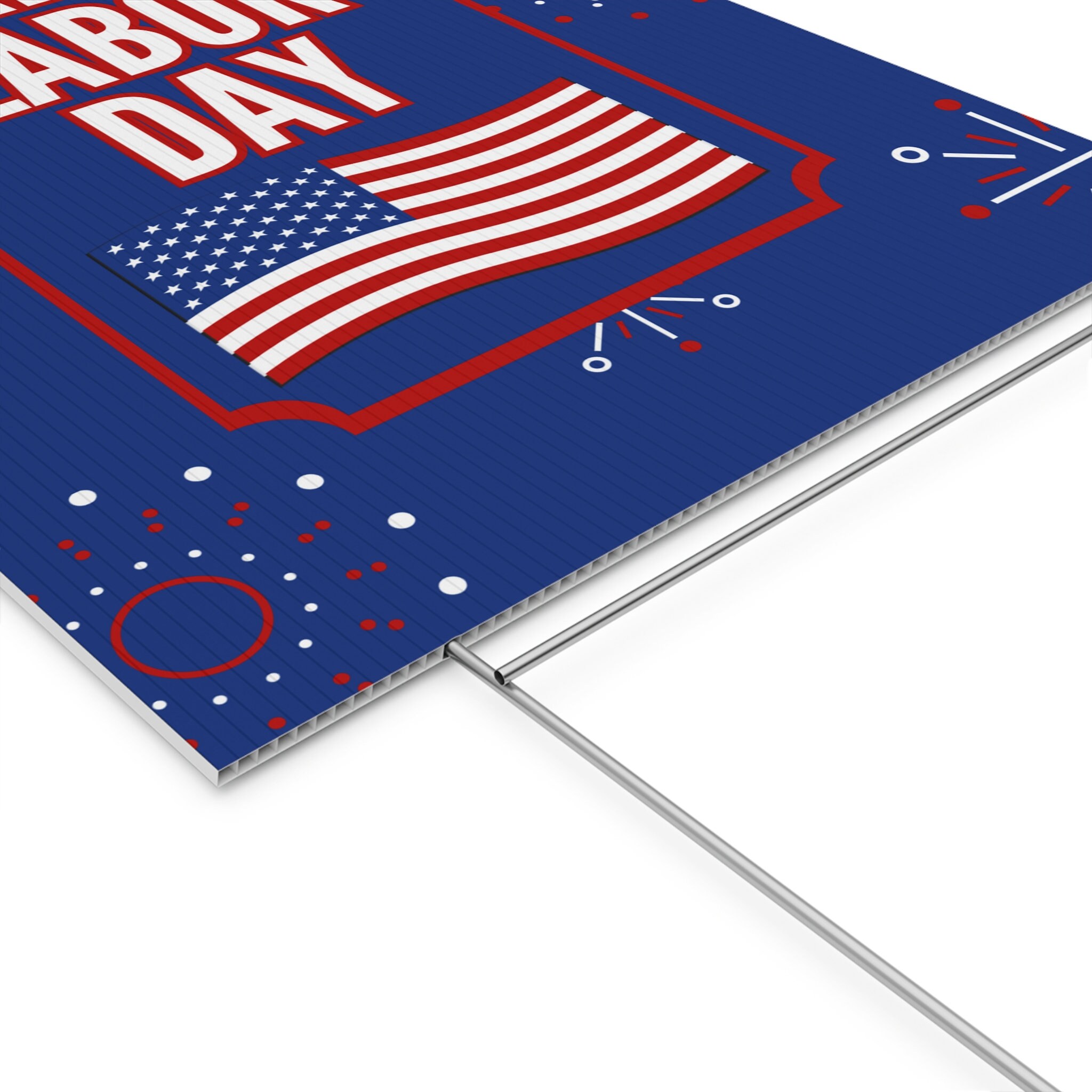 Happy Labor Day Yard Plastic Sign With Metal H-Stake, Labor Day Sign ...