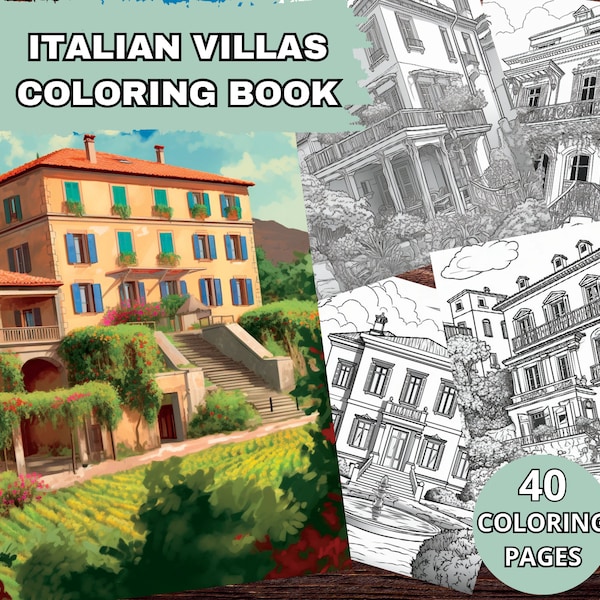 Roman Villas Coloring Book - Etsy UK