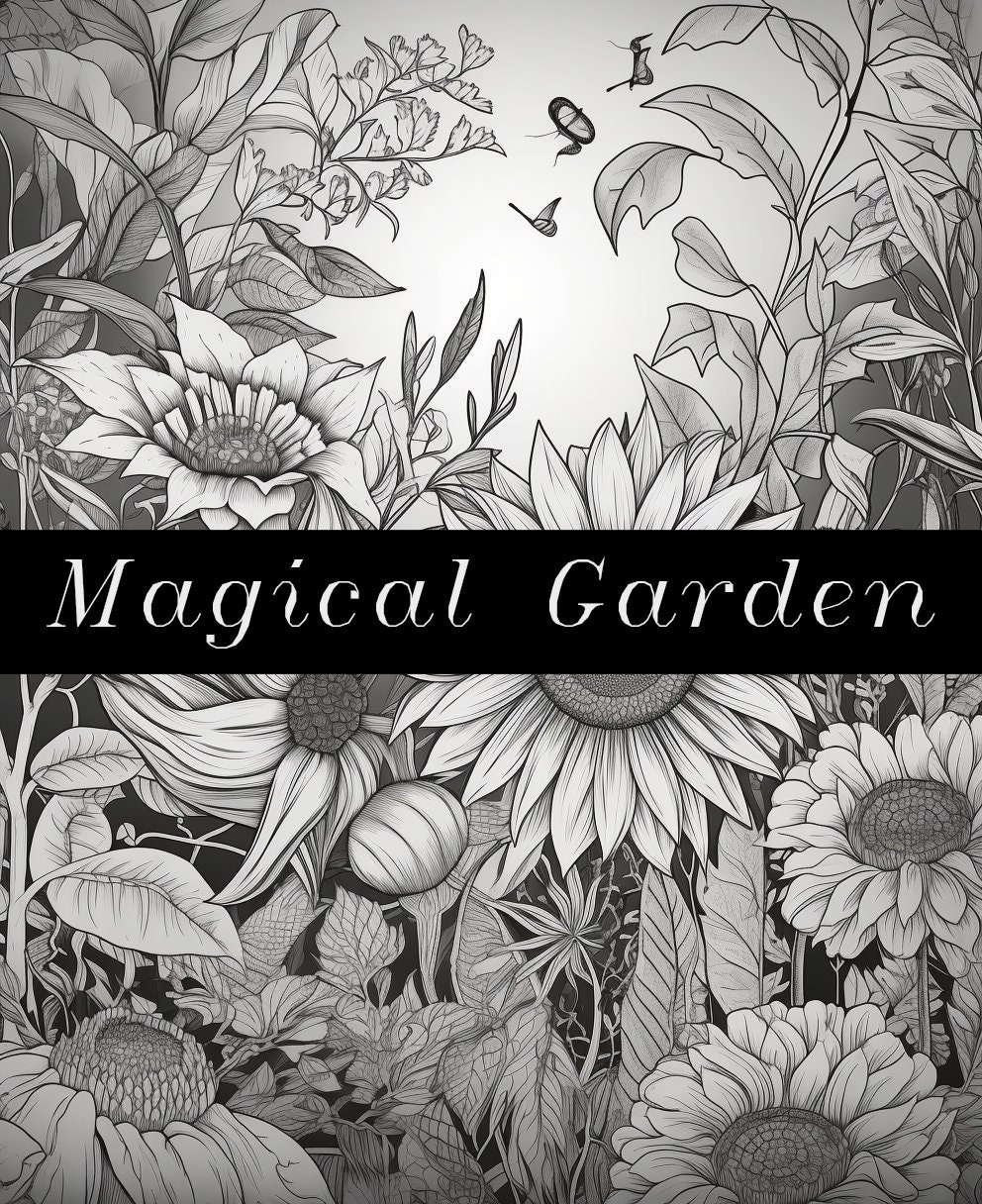 Coloring Books Magical Garden Coloring Book Digital - Etsy