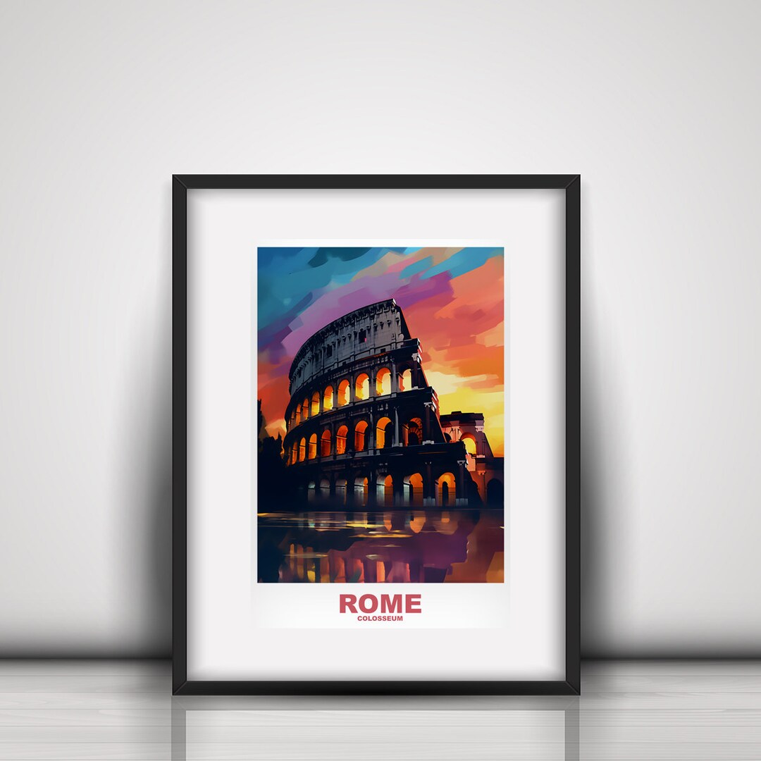 Colosseum Print, Wall Art, Rome Colosseum Poster, Modern Wall Art, Home ...