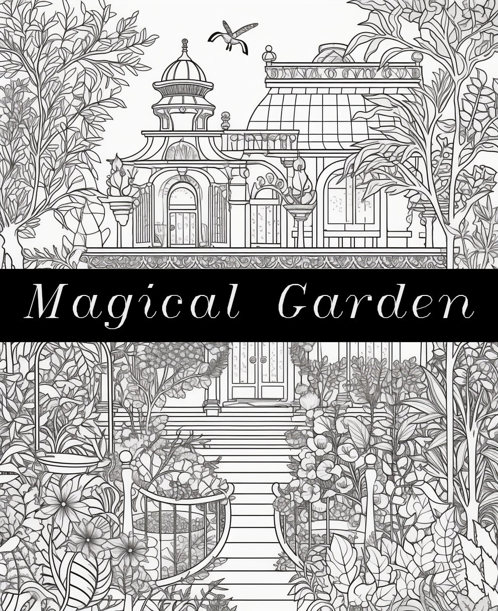 Coloring Books Magical Garden Coloring Book Digital - Etsy