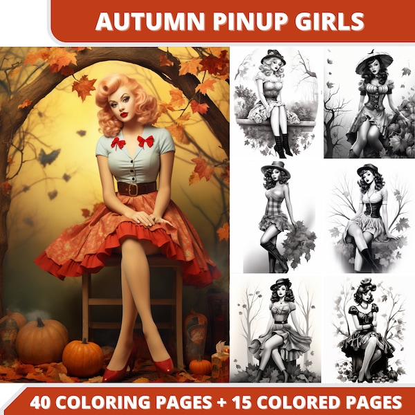 Pinup Girls Coloring - Etsy