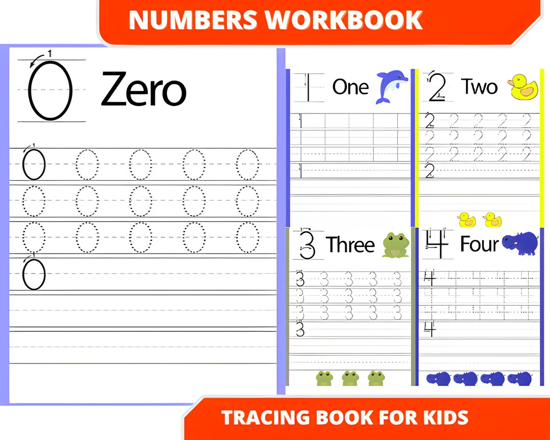 Preschool Tracing and Identifications Numbers, Digital Book, PDF ...