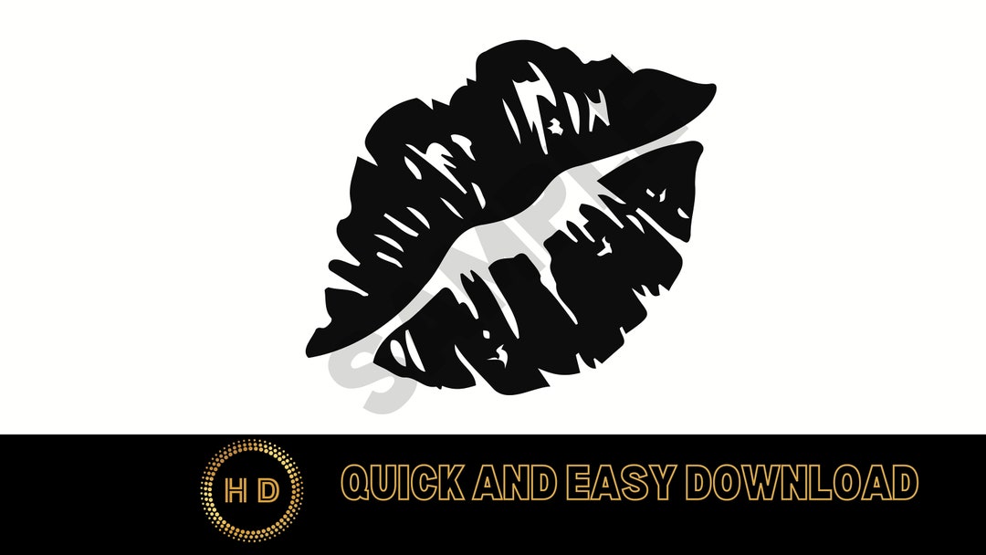 Black Lips, American Lips Svg, Kiss Design, Cricut and Silhouette, - Etsy