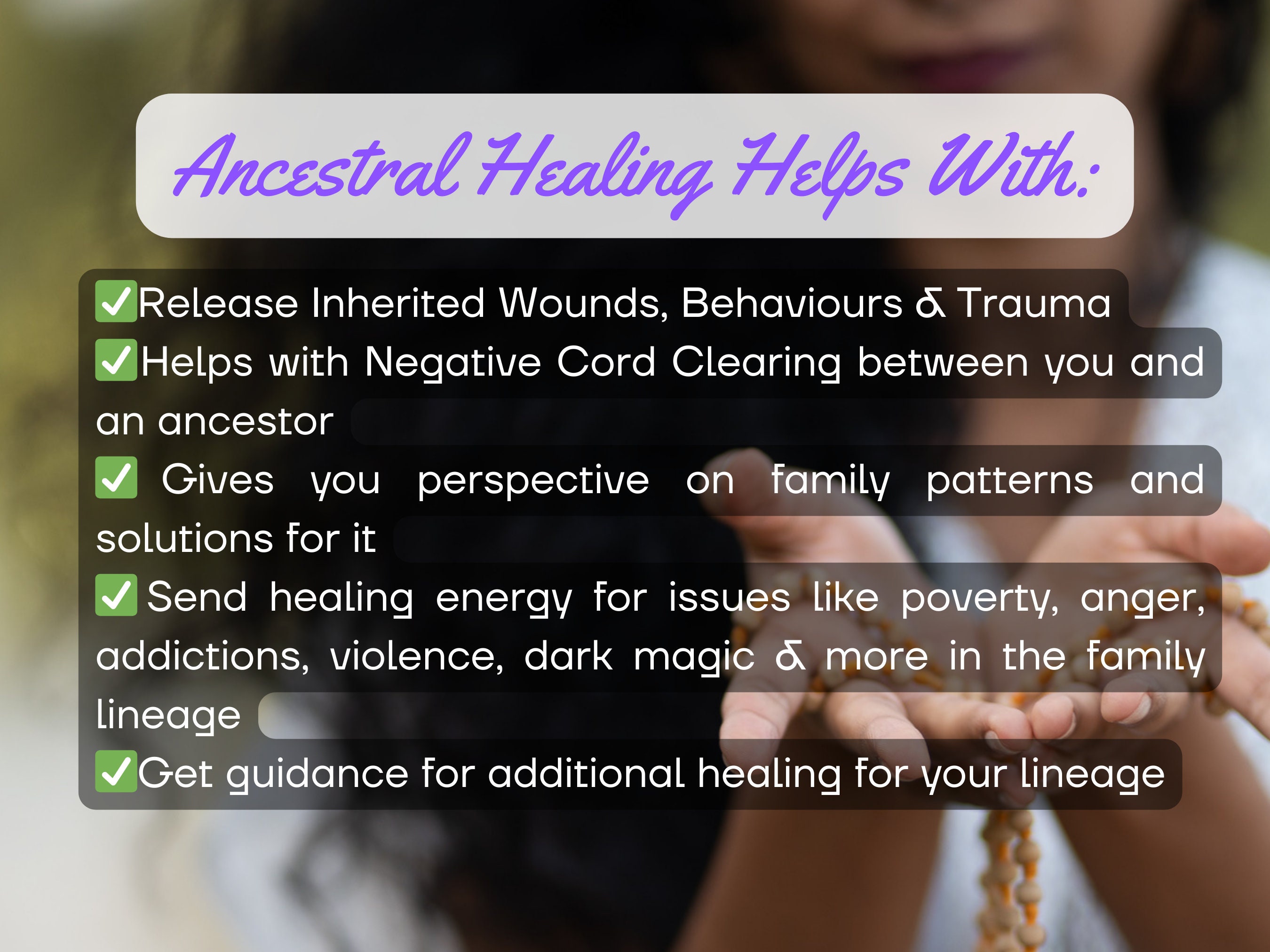 Release Ancestral Karmic Patterns Ancestral Healing for Your - Etsy
