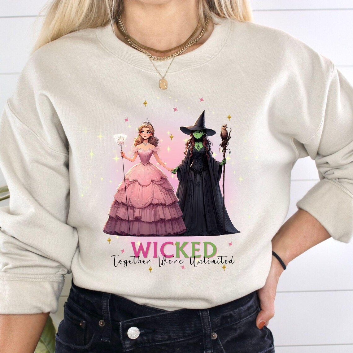 Wicked Musical Movie Png, Glinda and Elphaba Png, Together We're ...