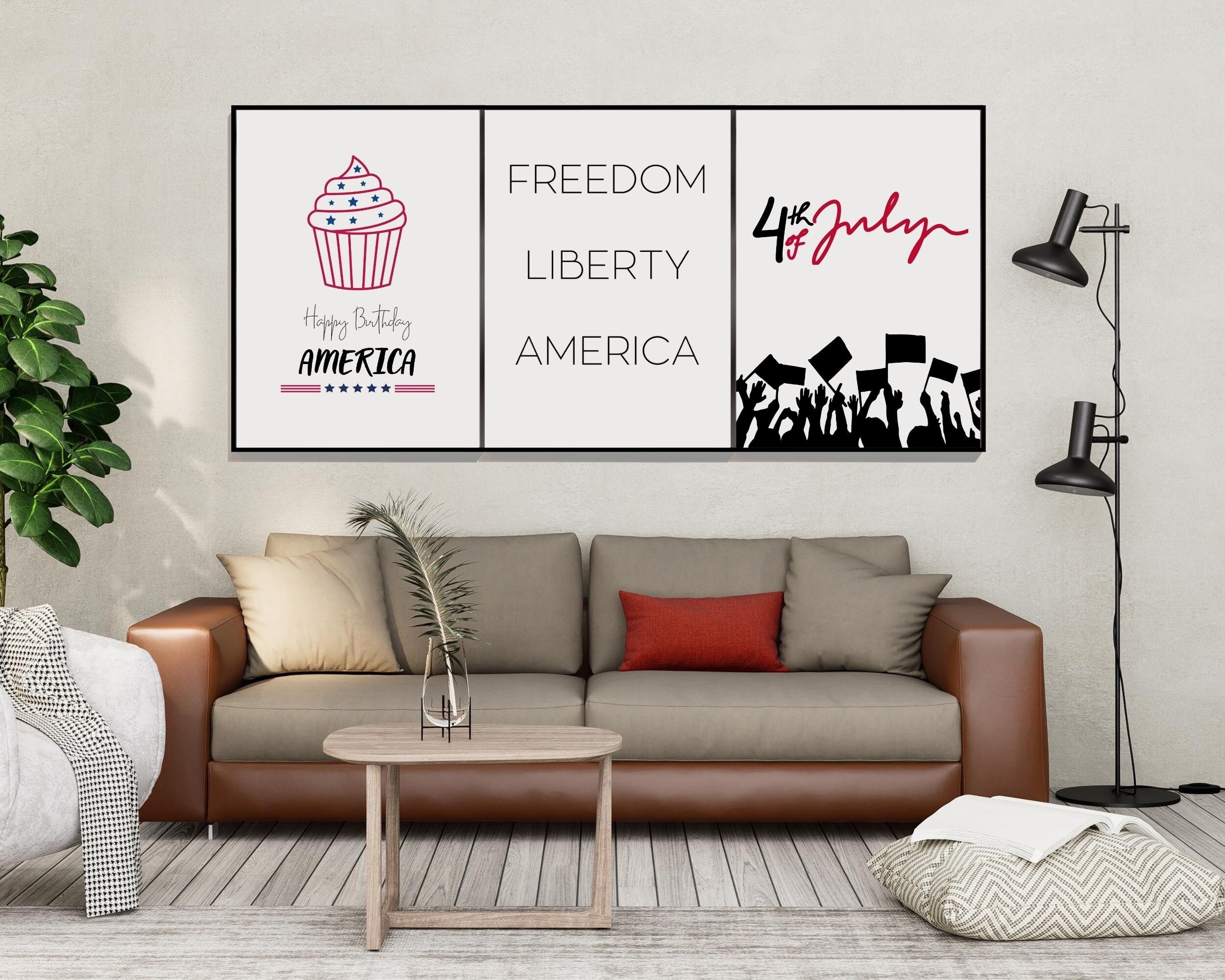 4th of July Neutral Wall Prints, 4th of July Gallery Wall Art Set, 4th ...