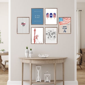 4th of July Printable Wall Art Bundle, 4th of July Prints Gallery Wall ...