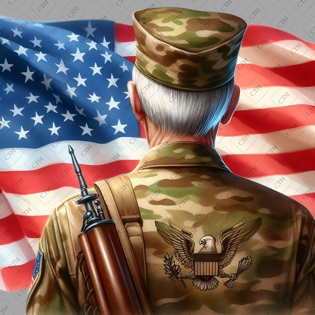 10 PNG, Patriotic Veteran Png Bundle, USA Veteran Soldier Png, Veterans ...