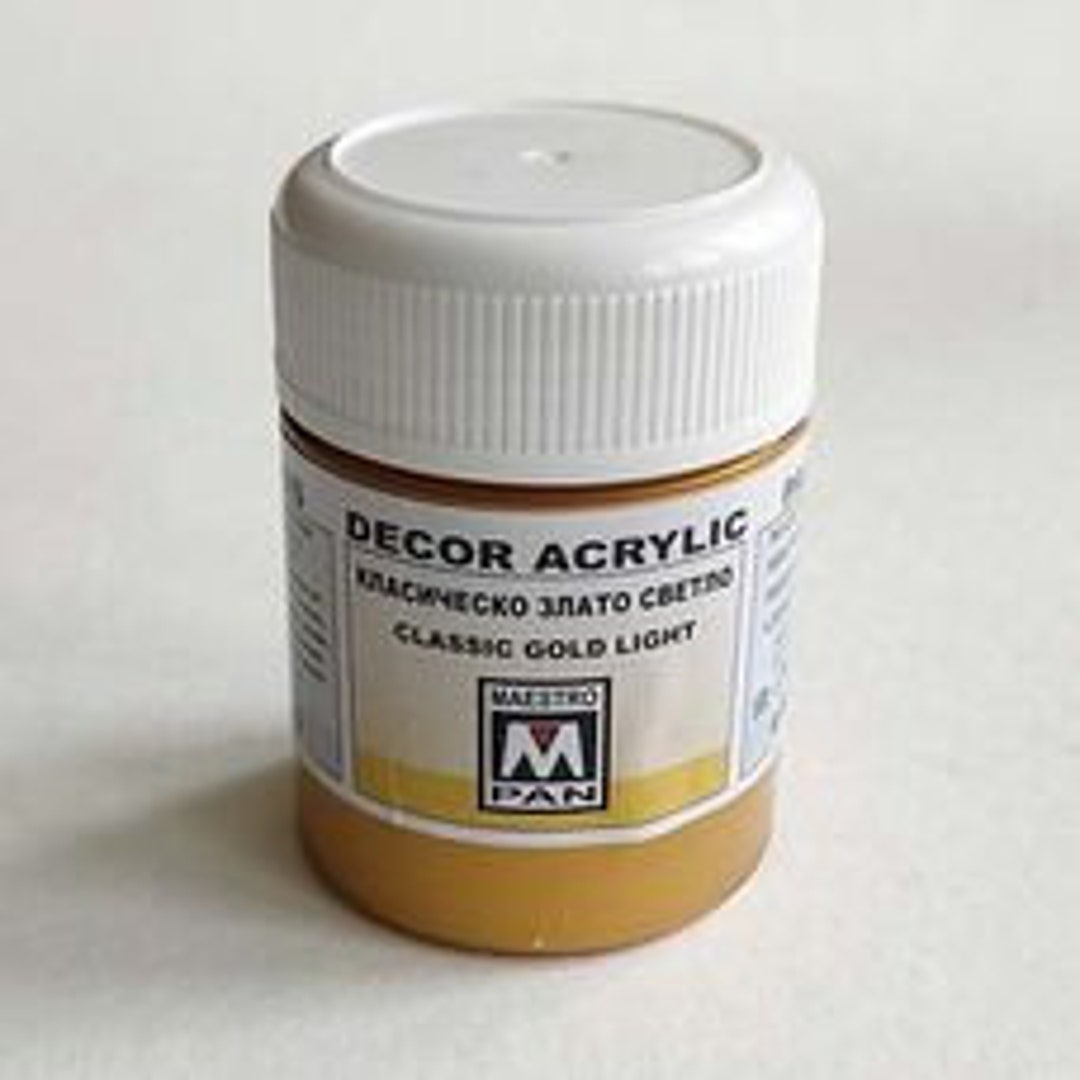 Classic Gold Light Golden Acrylic Paint Without Firing for - Etsy