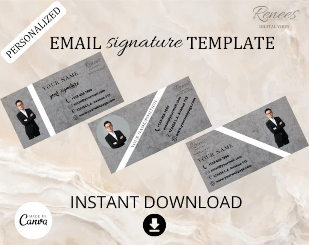 Editable Email Signature Template for Business/ Professional Email ...