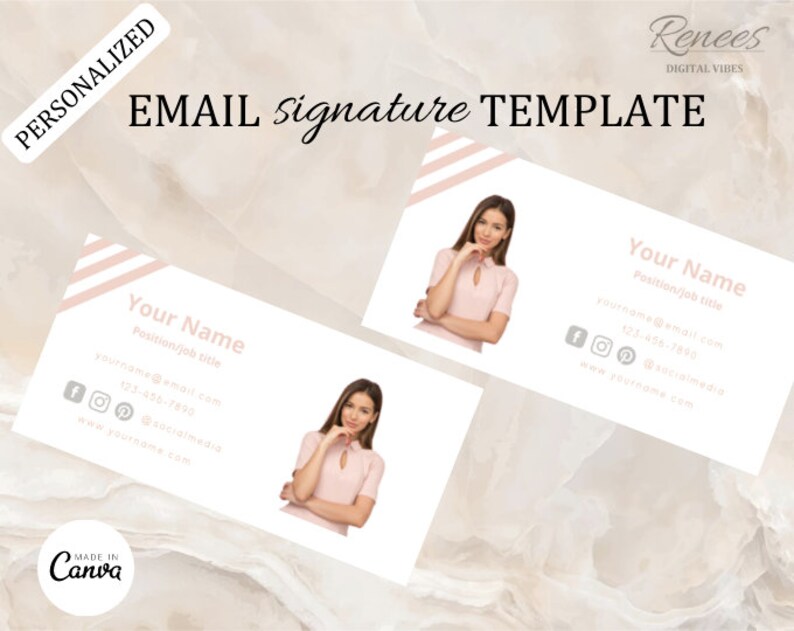 Editable Email Signature Templates for Business/ Professional Email ...