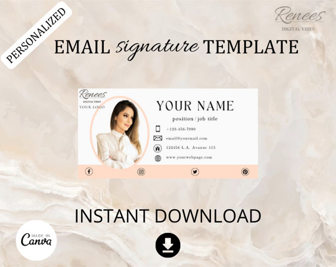 Editable Email Signature Template for Business/ Professional Email ...