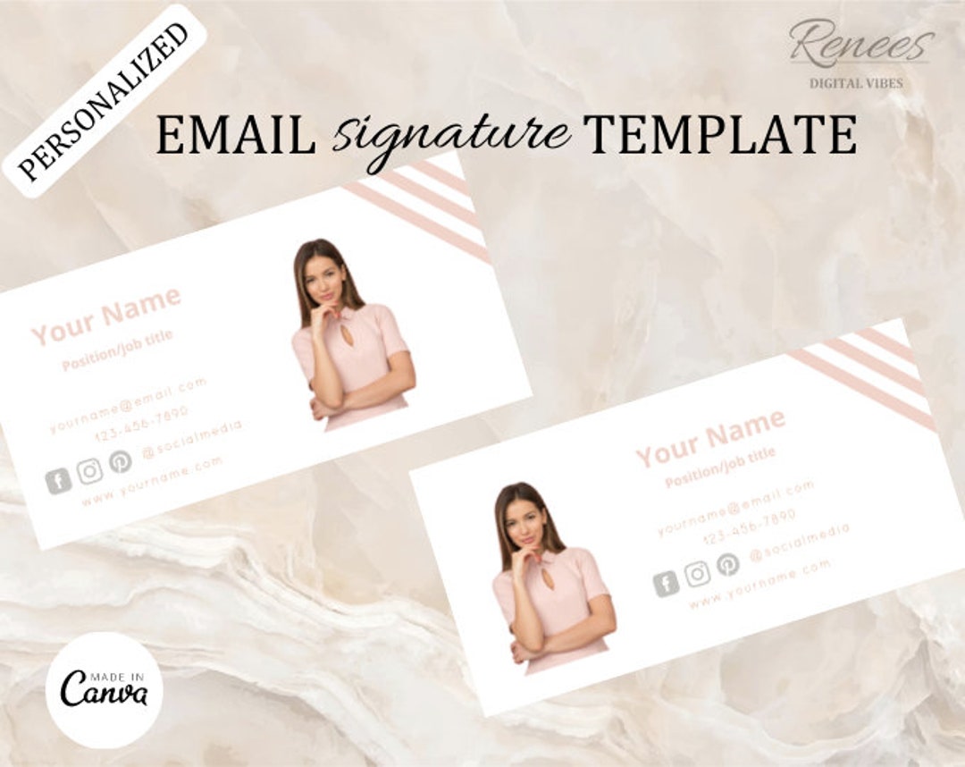Editable Email Signature Templates for Business/ Professional Email ...