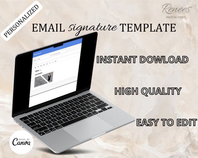 Editable Email Signature Template for Business/ Professional Email ...