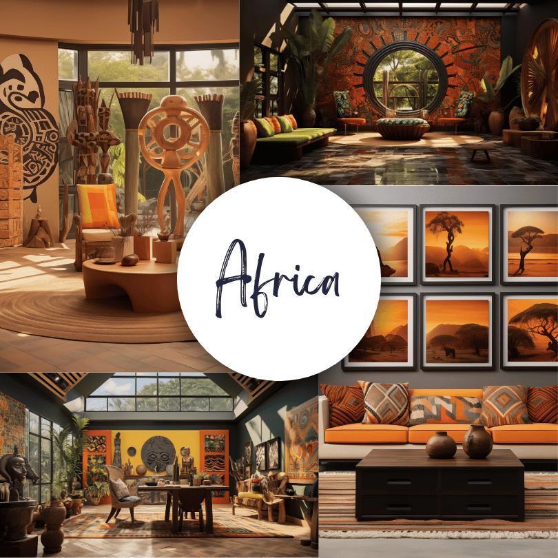 Africa Inspired Zoom Background | Decorative Digital Art (digital ...