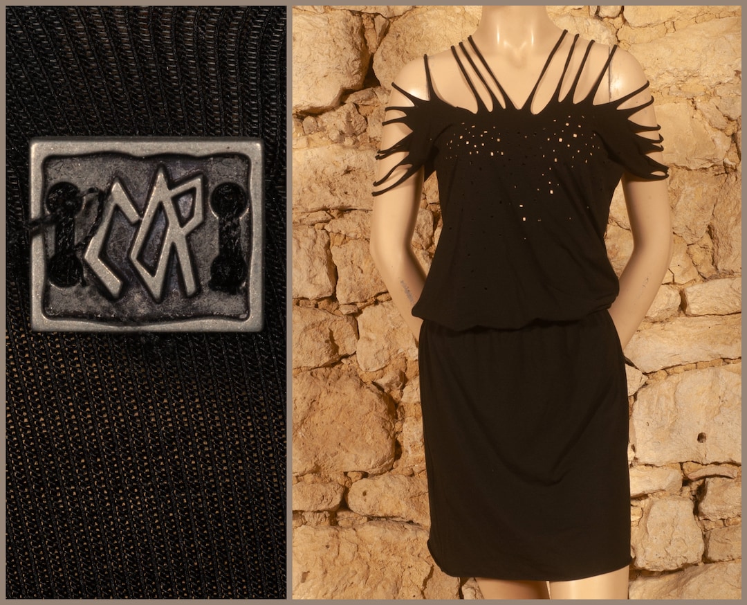 Vintage 90s 'cop Copine' Evening Dress size US4/6, FR36/38, D34/36 ...