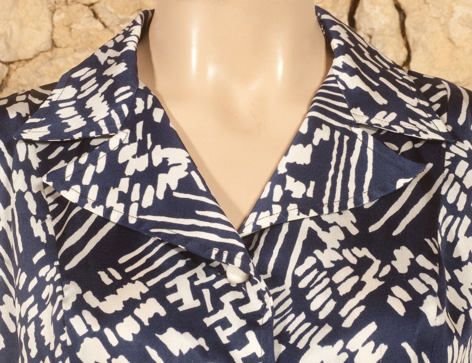 Vintage 60s 'virginie Barbie' Abstract Print Dress (size UK12, US8 ...