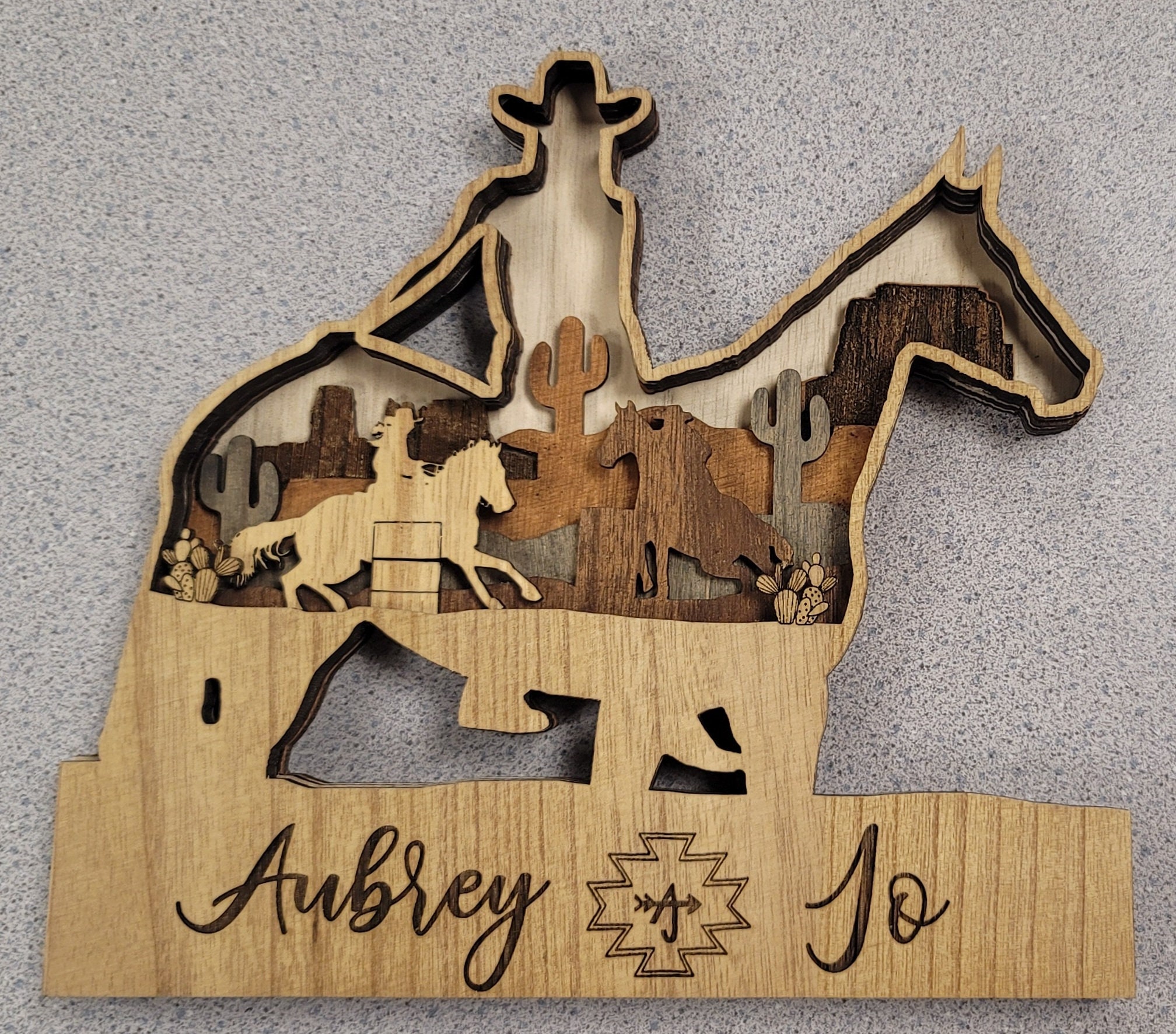 Western Barrel Racing Horse 3D Wood Cut File - Etsy