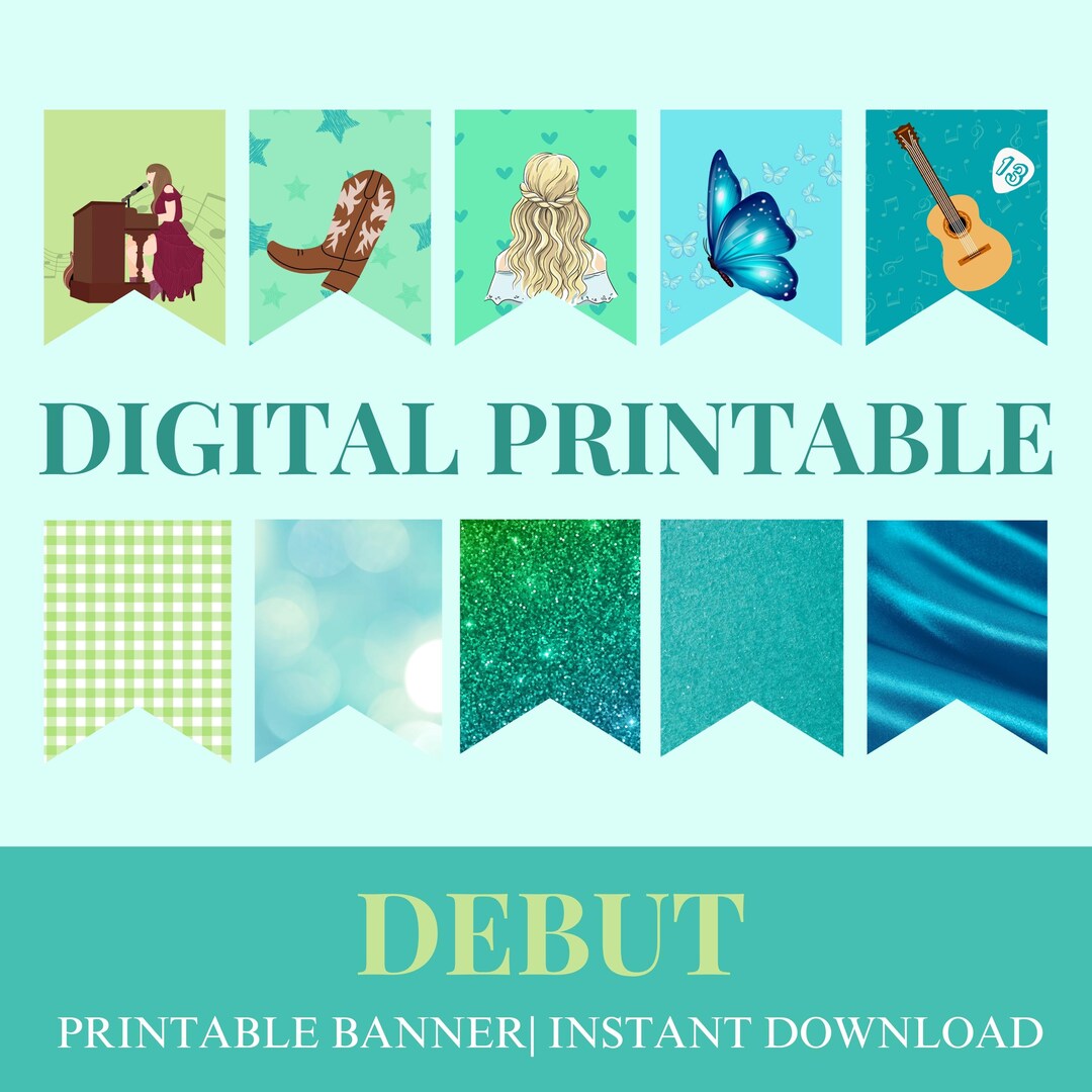 Printable Taylor DEBUT Banner Digital Download Eras Party Decor TS Eras ...