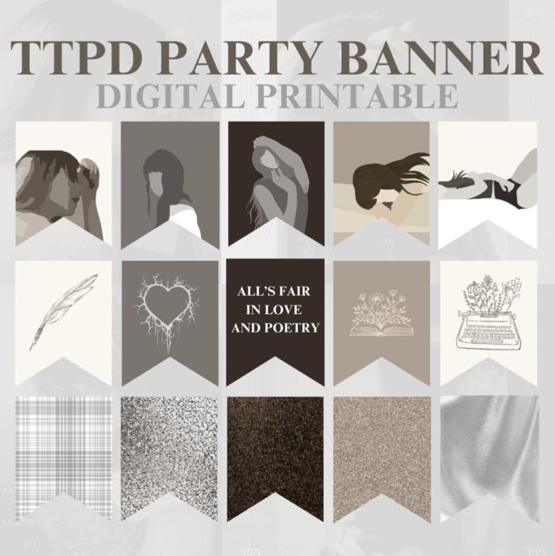 Printable TS Tortured Poets Department Banner Digital Download TTPD ...