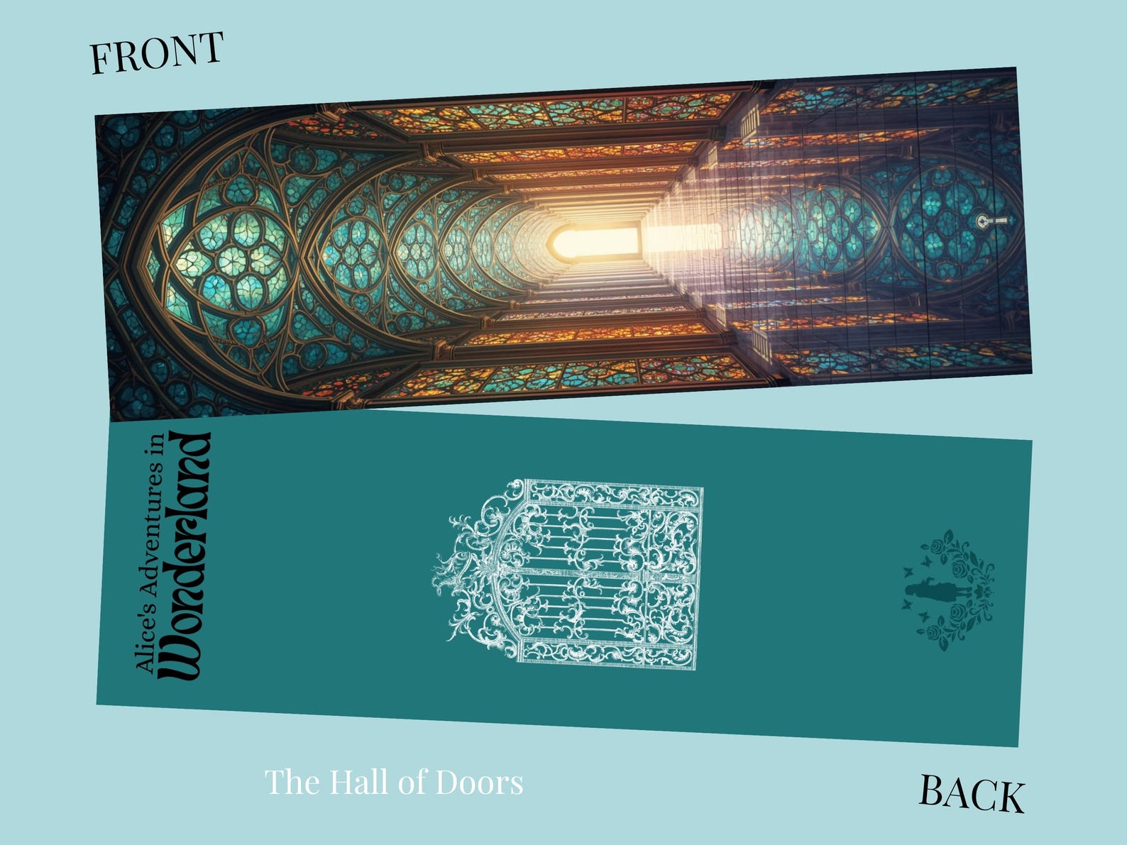 Alice's Adventures in Wonderland Bookmarks: Stained Glass Style ...