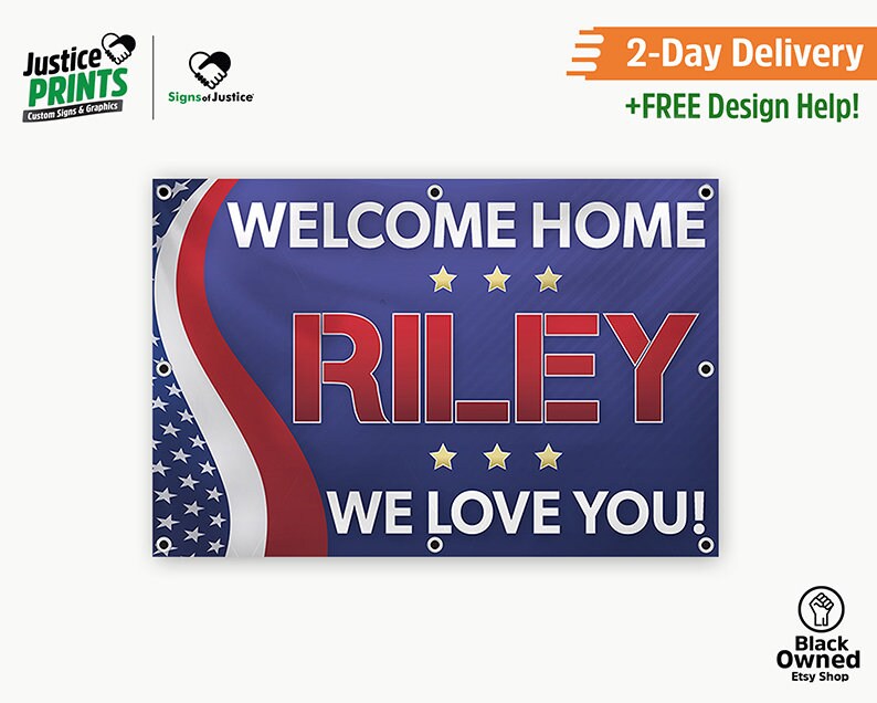 Stars Stripes Banner / FREE Graphic Design Help 2-day - Etsy