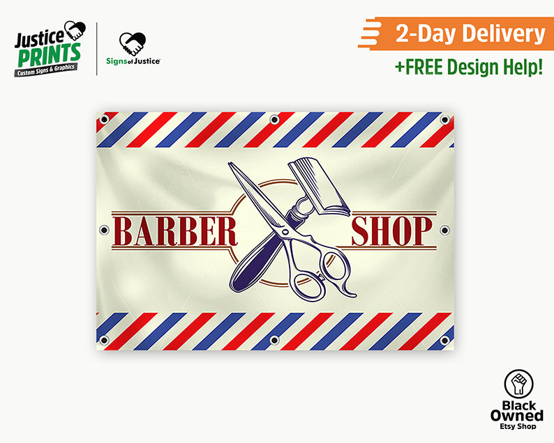 Barber Shop Banner / FREE Graphic Design Help 2-day - Etsy