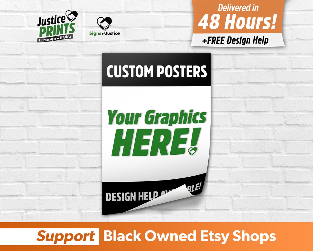Custom Posters From Sizes 12"x12" to 30"x36" + FREE Graphic Design ...
