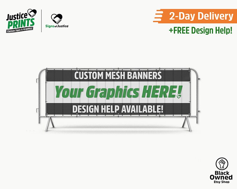 Custom Mesh Banners + FREE Graphic Design + Fast Free Shipping ...