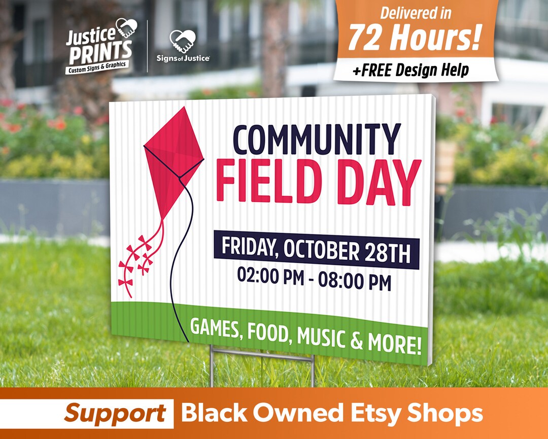 Field Day Yard Signs + FREE Graphic Design + Fast Free Shipping ...