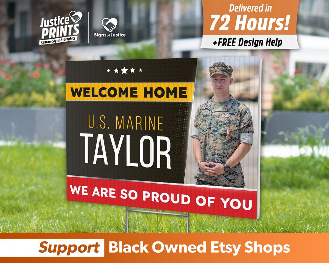 US Marine Yard Signs + FREE Graphic Design + Fast Free Shipping ...