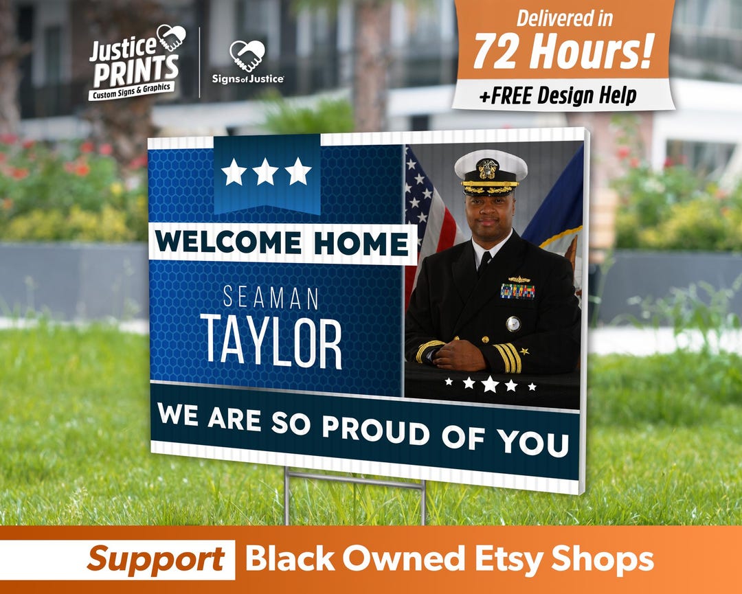 US Navy 2 Yard Signs + FREE Graphic Design + Fast Free Shipping ...